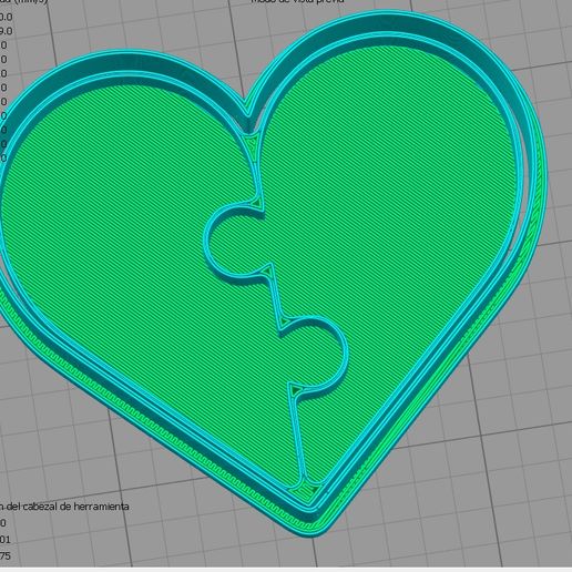 STL file Shared heart - shared heart cookie cutter - shared heart ...