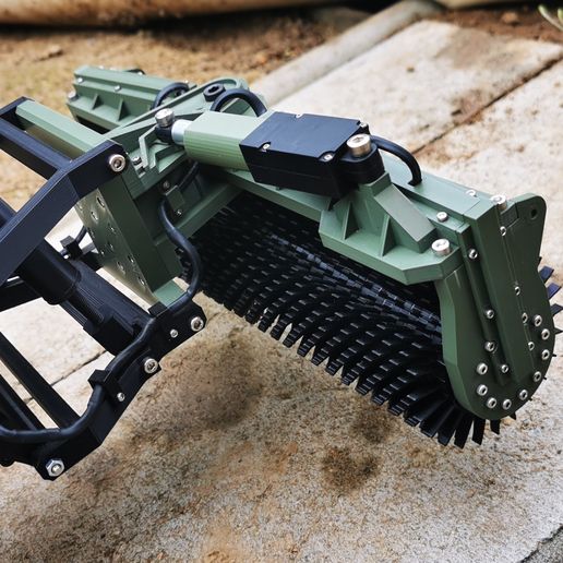 🛞 Wheel loader sweeper - CT249 - 1:14・ 3D File for 3D printing・Cults