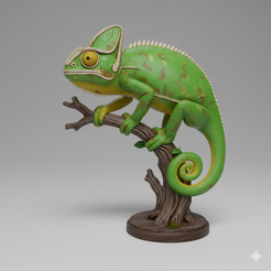 Best of STL files featuring Emerald Chameleon Tree Perch Miniature 3D ...