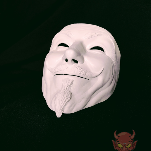 🎬 V Vendetta Mask realistic・ OBJ File for ・Cults