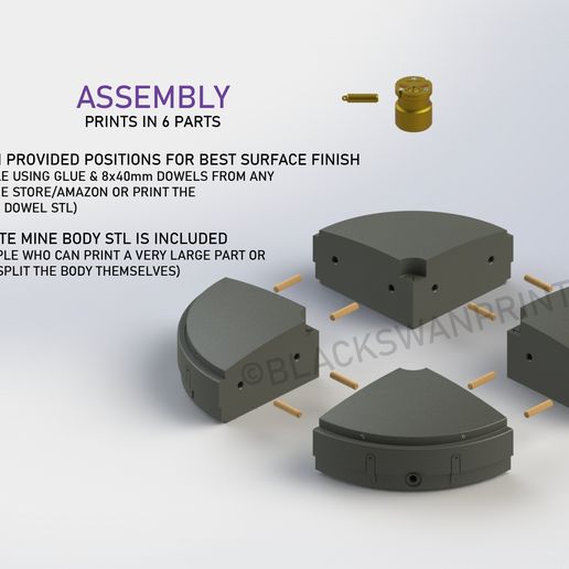 🪖 WW2 German Tellermine 35 Anti-Tank Landmine・ 3D File for 3D printing ...