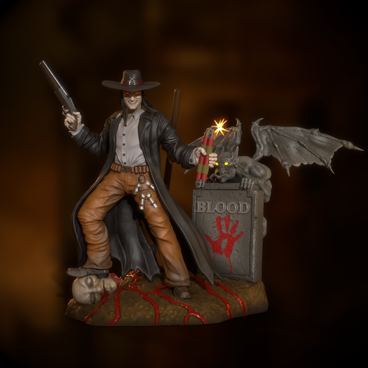 🩸 Caleb Blood (1997) on a graveyard・ STL File for 3D printing・Cults