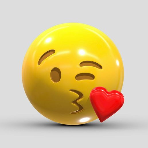 STL file Apple Face Blowing A Kiss Emoji 🍎 ・3D print design to download ...