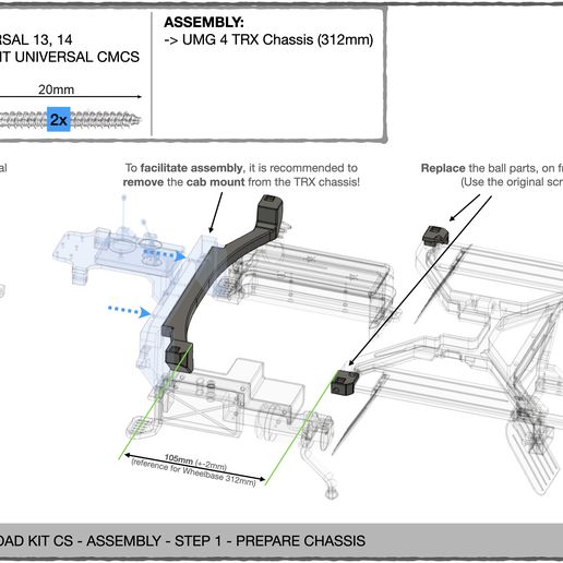 🚕 CAB MOUNT CS "BED Support"・Free STL File for 3D printing・Cults