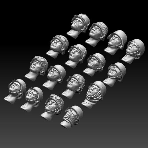 🫡 German soldiers HEADS HELMETS 3D print model・ STL File for 3D ...