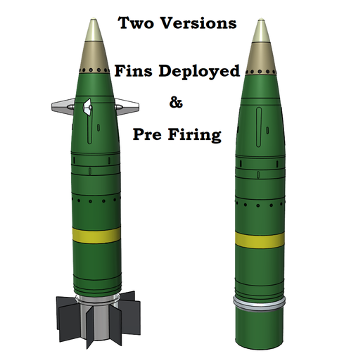 🐚 M982 Excalibur 155mm Shell 1:1・ 3D File for 3D printing・Cults