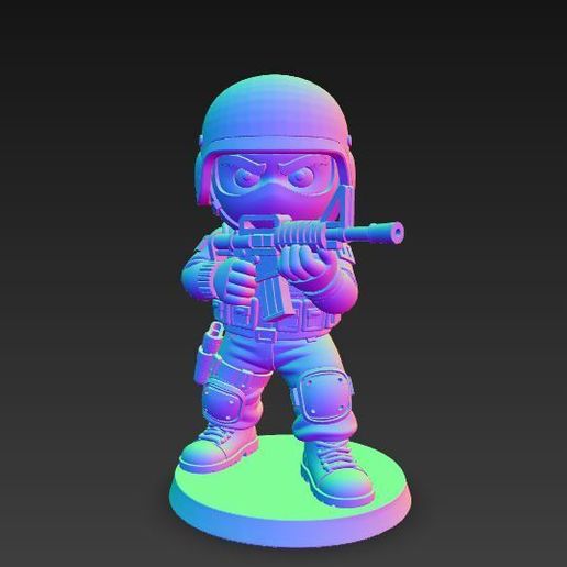 🔫 counter strike 1.6 cs half life chibi・ STL File for 3D printing・Cults