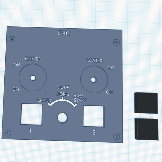 ️ A320 Engine master switching panel・ STL File for 3D printing・Cults