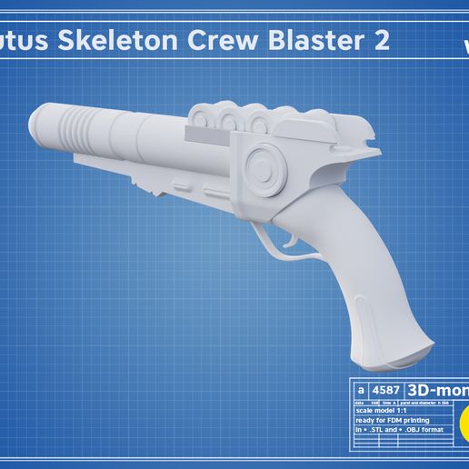 💀 Brutus Skeleton Crew Blasters・ 3D File for 3D printing・Cults