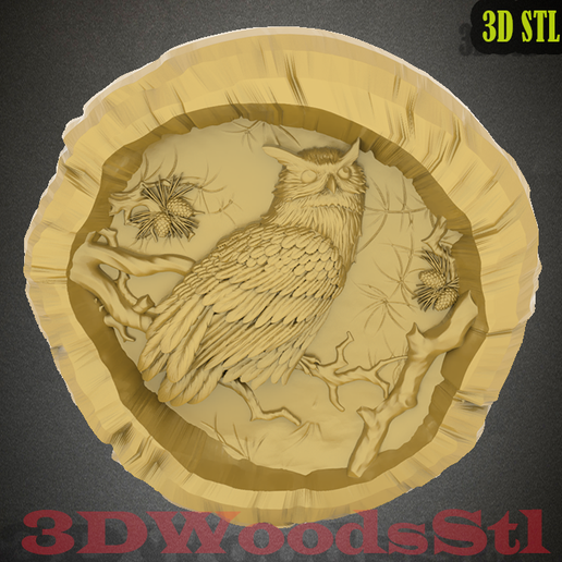 Archivo STL huevo de madera búho stl,3D stl modelo de relieve ...