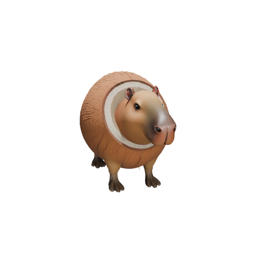 🥥 Capybara in Coconut 3D Model STL – Wholesome Animal Sculpture for 3D ...