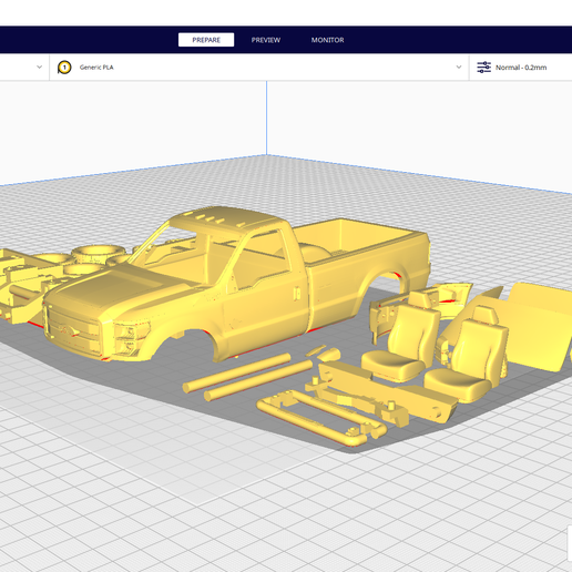 🚙 ford F-250 & F-350 single cab super duty 2011-2016・ 3D File for 3D ...