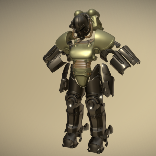 🧸 Fallout Power Armor T51・ 3D File for ・Cults