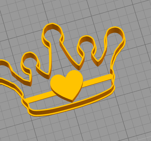 👑 crown cutter heart・ STL File for ・Cults