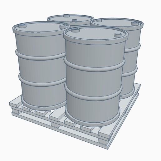 STL file Model Railway Pallet and Drums 🛤️ ・3D printable model to ...