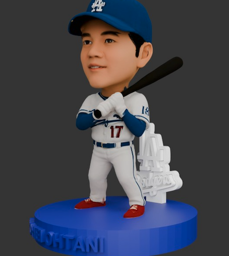 🦸 Shohei Ohtani bobblehead・Fichier STL pour Impression 3D・Cults