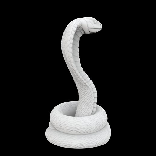 🐍 Coiled Cobra Snake Statue 3D Print Model・ STL File for 3D printing・Cults