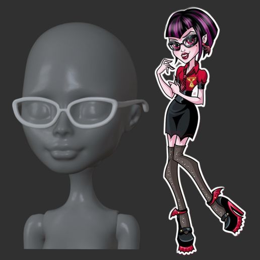 👹 Очки Monster High Gory Fangtell・Бесплатный OBJ для 3D-печать・Cults