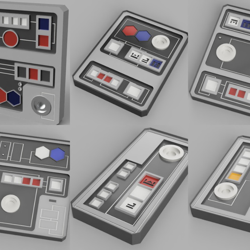 ⭐ Star Wars Control Panel Set of 6・ STL File for ・Cults