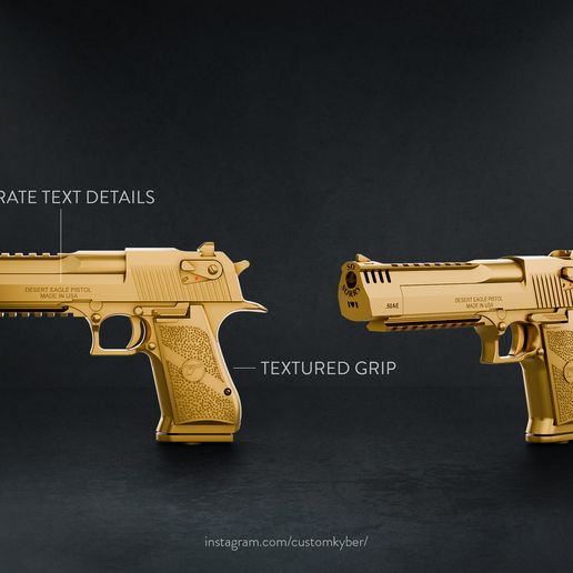 🏜️ Deadpool Golden Desert Eagle - Custom accessories for 1/6 figures ...