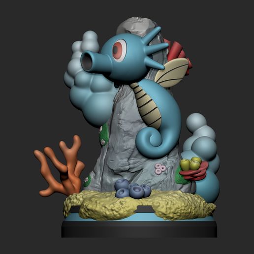 🐉 Pokemon - Horsea, Seadra and Kingdra Figure・ STL File for 3D printing ...