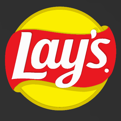 🥔 Lays Logo・ STL File for ・Cults
