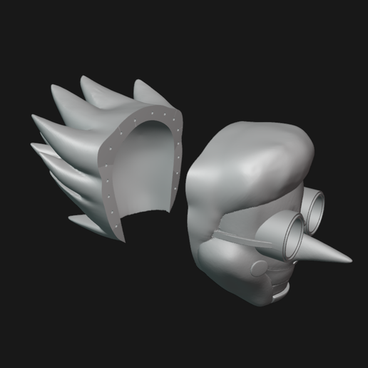 🎮 Spamton Deltarune cosplay mask・ STL File for 3D printing・Cults