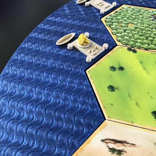 STL file Contours Catan game: sea effect + ports ♟ ・3D printing model ...