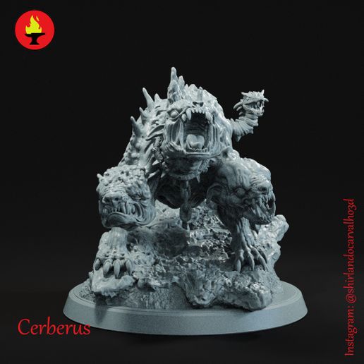 🗿 Cerberus DnD・ STL File for 3D printing・Cults