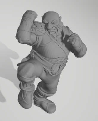 ♂️ Dwarf Male Monk 3・ STL File for 3D printing・Cults