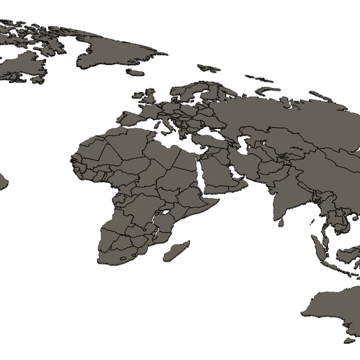 🗺️ One World - Atlas | World map | 175 individual files/countries・ STL ...