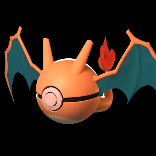 🐉 Charizard Ball・Free 3D File for 3D printing・Cults