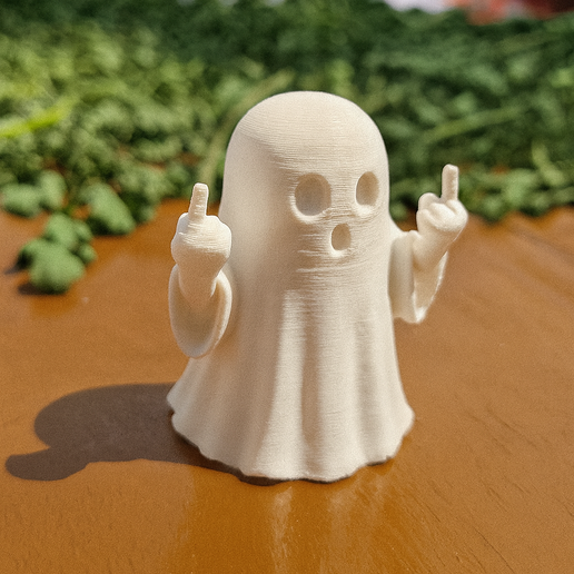 👻 Ghost Middle Finger・Free STL File for 3D printing・Cults
