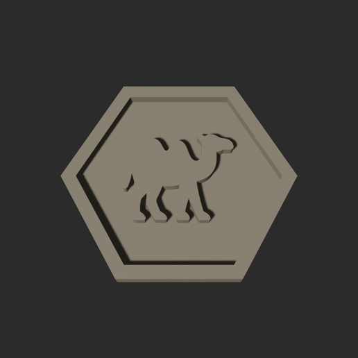 🐪 Camel Meeple Hexagon - Jeton de jeu imprimable en 3D・Fichier 3D pour ...