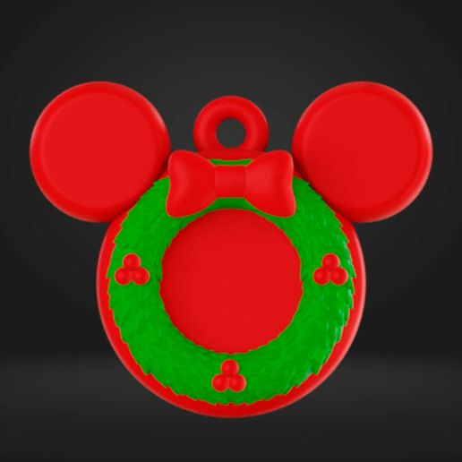 STL file MICKEY 3 CHRISTMAS KEYCHAIN 🎄 ・3D printer model to download・Cults