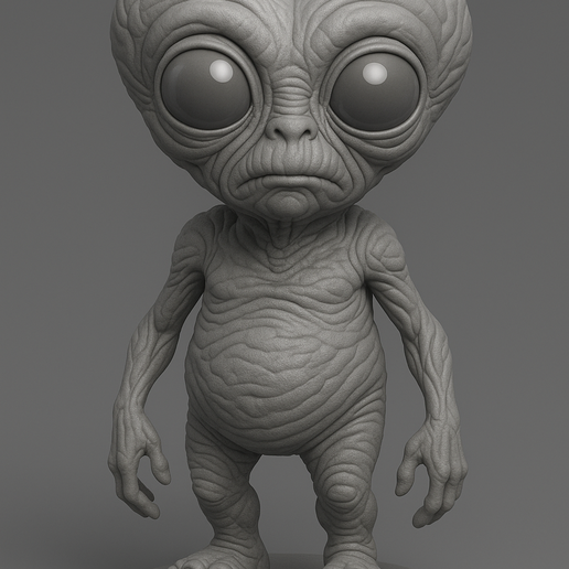 👽 Adorable Alien STL – Chubby One with Tree Arms and Big Toes・ STL File ...