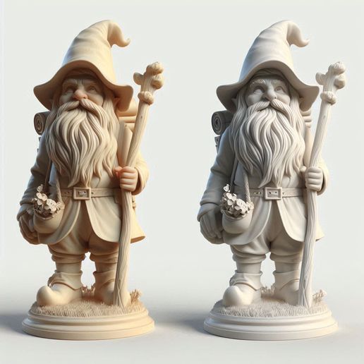 🧚 412 Fairy Tale Gnome - Full-Body Figurine on Base, Halloween, fox ...