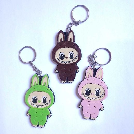 🗝️ LABUBU KEYCHAIN / KEYCHAIN / MAGNET (STL AND 3MF)・ 3D File for 3D ...