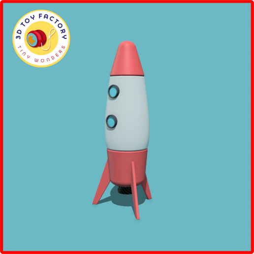 STL file Cartoon RocketShip 🚀 ・3D printing design to download・Cults