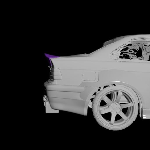 🪶 BMW E36 trunk wign spoiler extended 1/1・ STL File for 3D printing・Cults