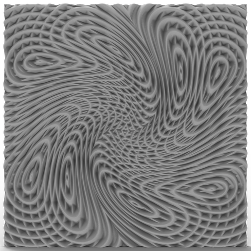 📁 3D Model STL File for CNC Router/Laser & 3D Printer Parametric Wave ...