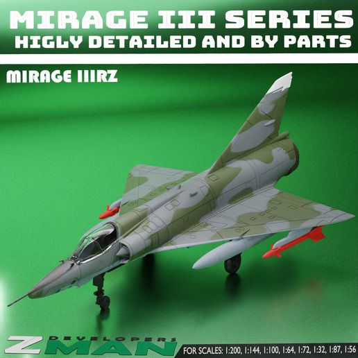 STL file Mirage IIIRZ (4 IN 1) V33 ️ ・3D printing idea to download・Cults