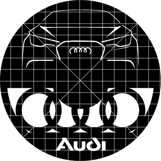 🚗 Audi for laser cutting on vinyl record DXF file・ DXF File for CNC ...