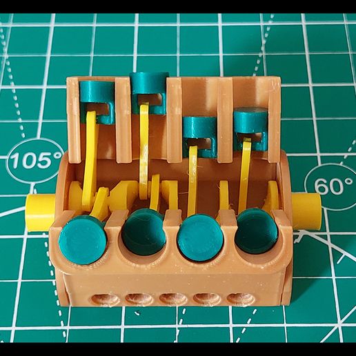 🧸 Model of an internal combustion engine・ STL File for 3D printing・Cults