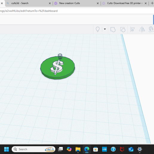 Free STL file dollar sign keychain 💵 ・3D printable design to download・Cults