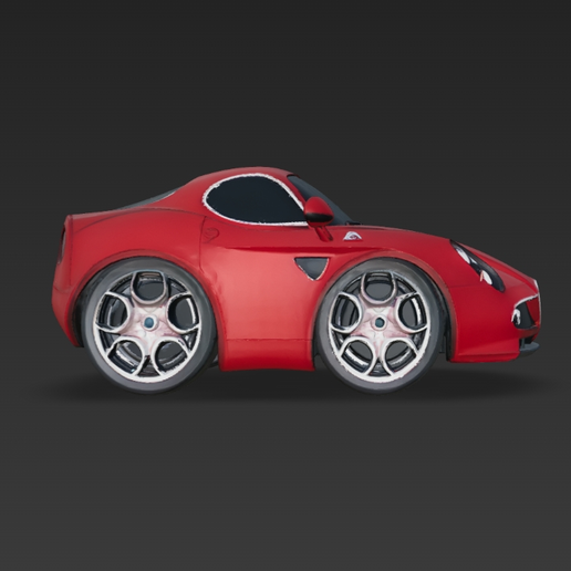 🚗 CAR CHIBI - ALFA ROMEO・ STL File for 3D printing・Cults