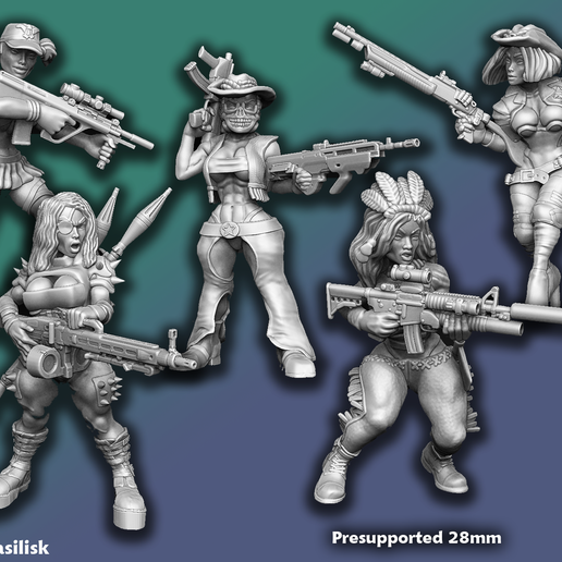 🔫 Apocalyptic Gangfare - Wasteland Rangers (5+3 Monopose Heroic Scale ...