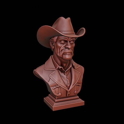 🤠 Cowboy Bust・ 3D File for 3D printing・Cults