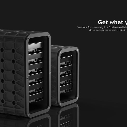 🛰 Aero Space Hard Drive Enclosure - HDD - 6 Drive・ 3D File for ・Cults