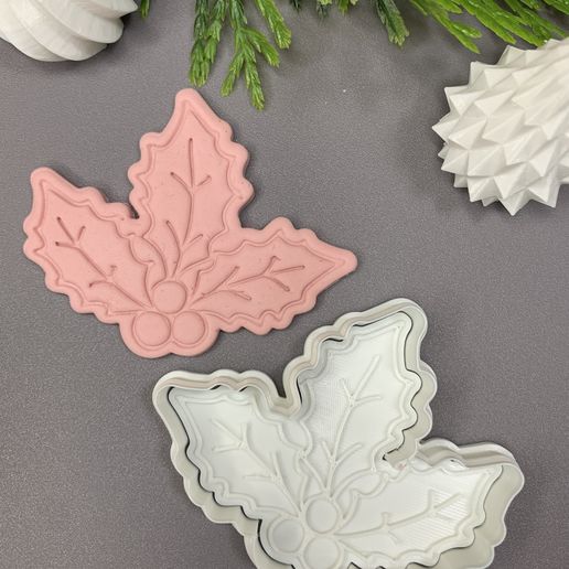 Free STL file Mistletoe cookie cutter and debosser 🍪 ・3D printer design ...